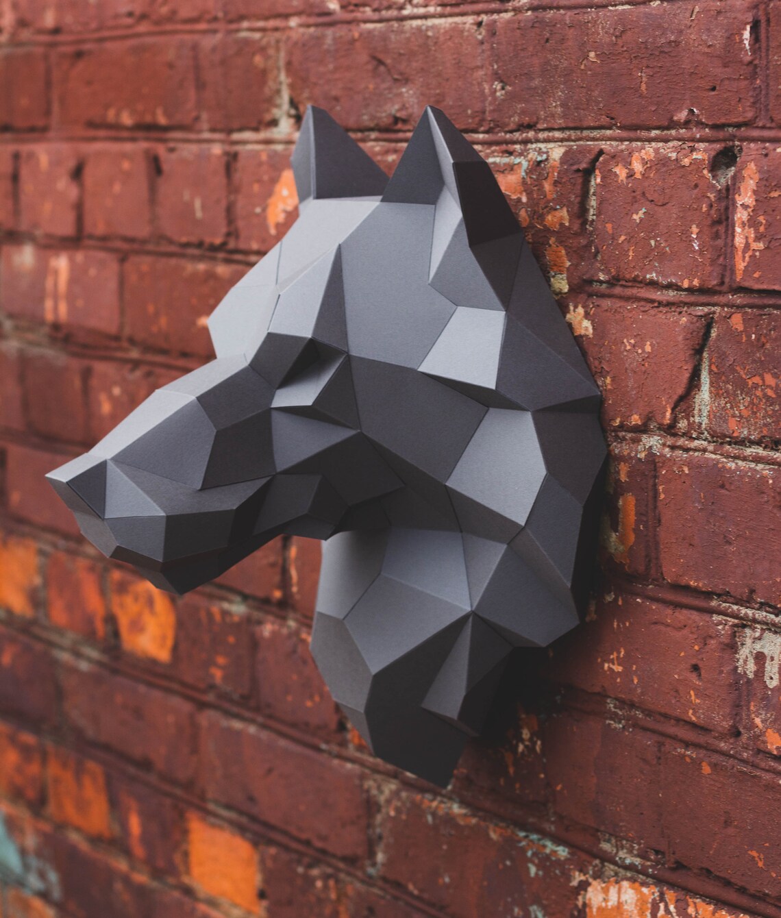 Papercraft 3D WOLF HEAD New Low Poly Paper Sculpture Diy Gift - Etsy