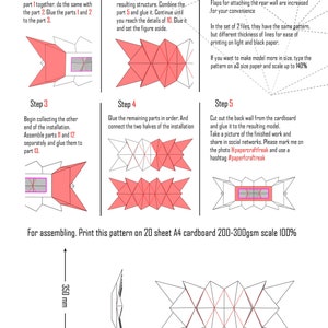 Papercraft 3D SPIKES INSTALLATION Acoustic Panel Pepakura PDF Template ...