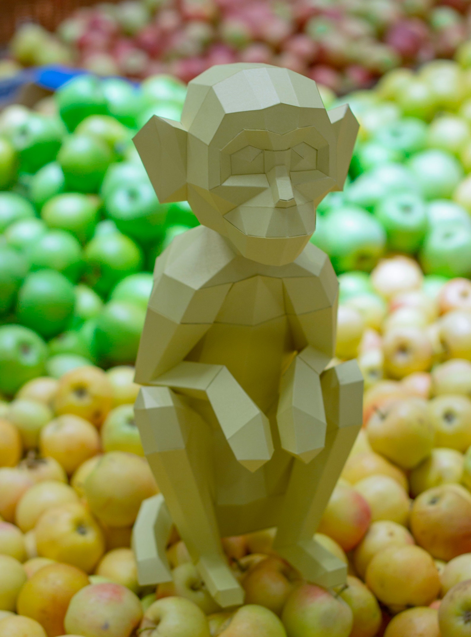 Papercraft 3D MONKEY APE Low Poly Paper Sculpture DIY Gift - Etsy