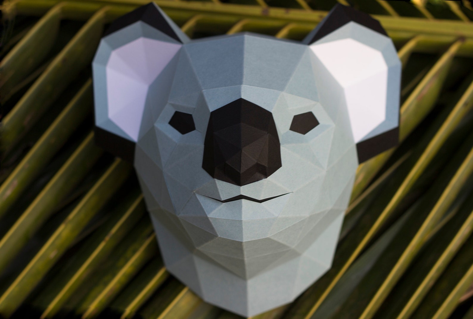Papercraft 3D KOALA HEAD Pepakura Low Poly Paper Sculpture DIY - Etsy