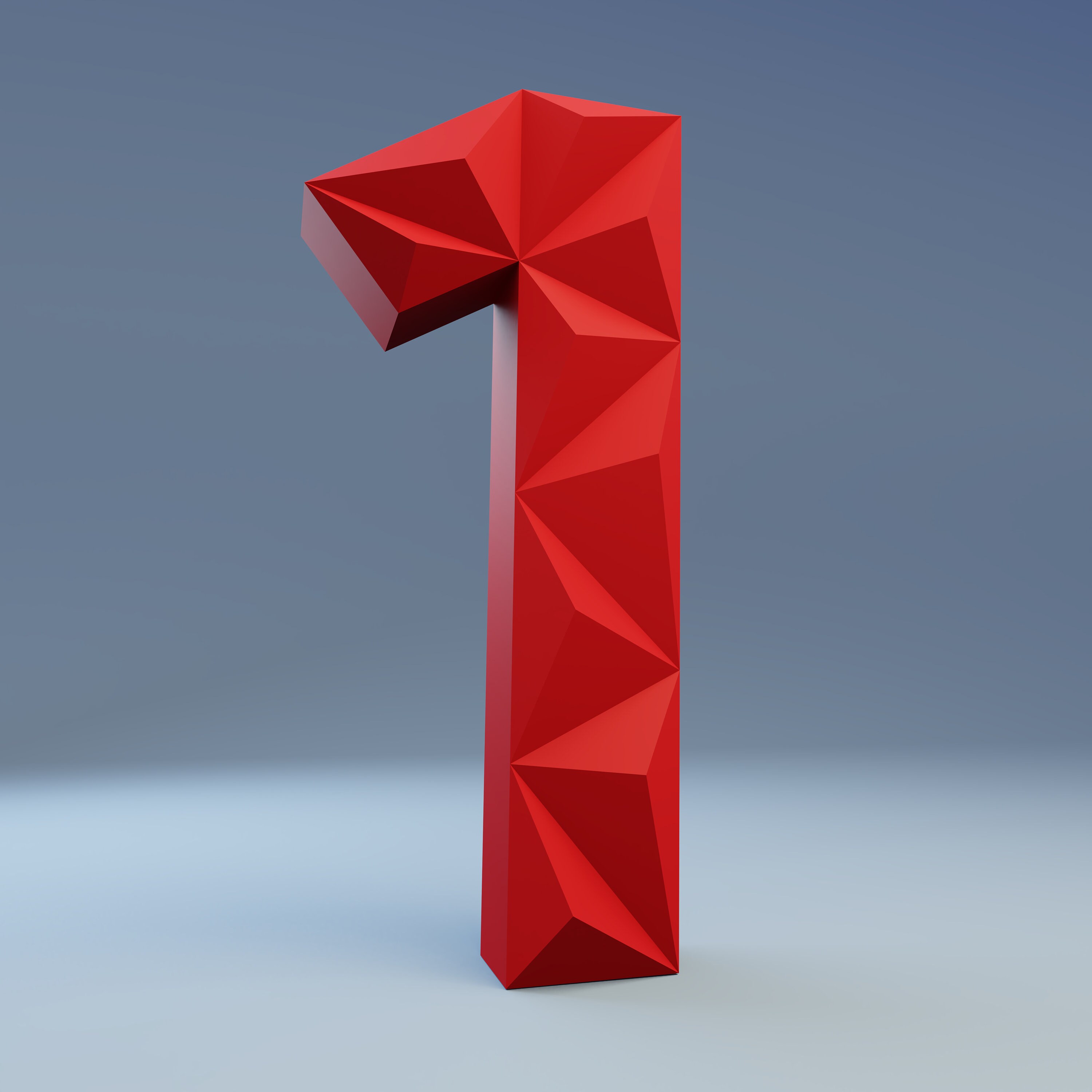 Papercraft 3D ONE 1 NUMBER Birthday Party Decor Pepakura Low - Etsy