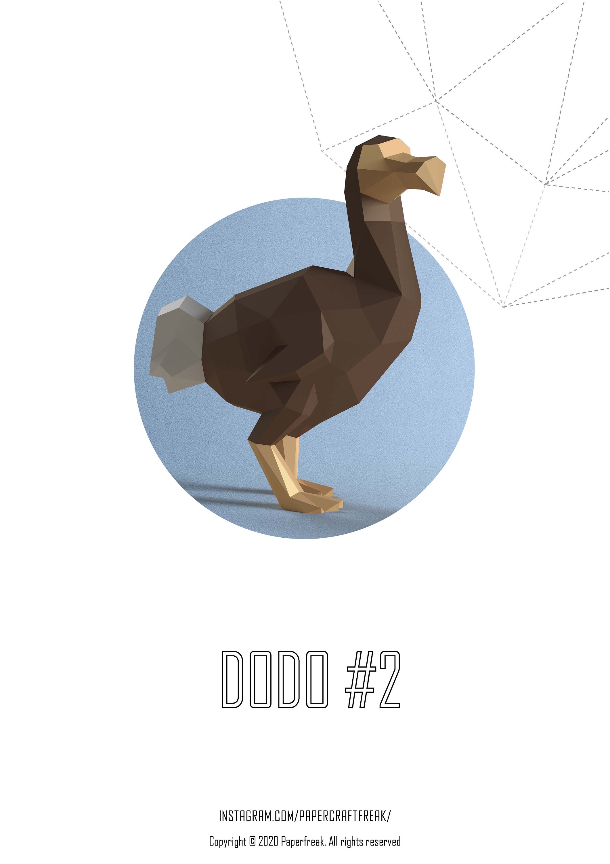 Papercraft 3D TWO DODO BIRDS Pepakura Pdf Template Low - Etsy UK