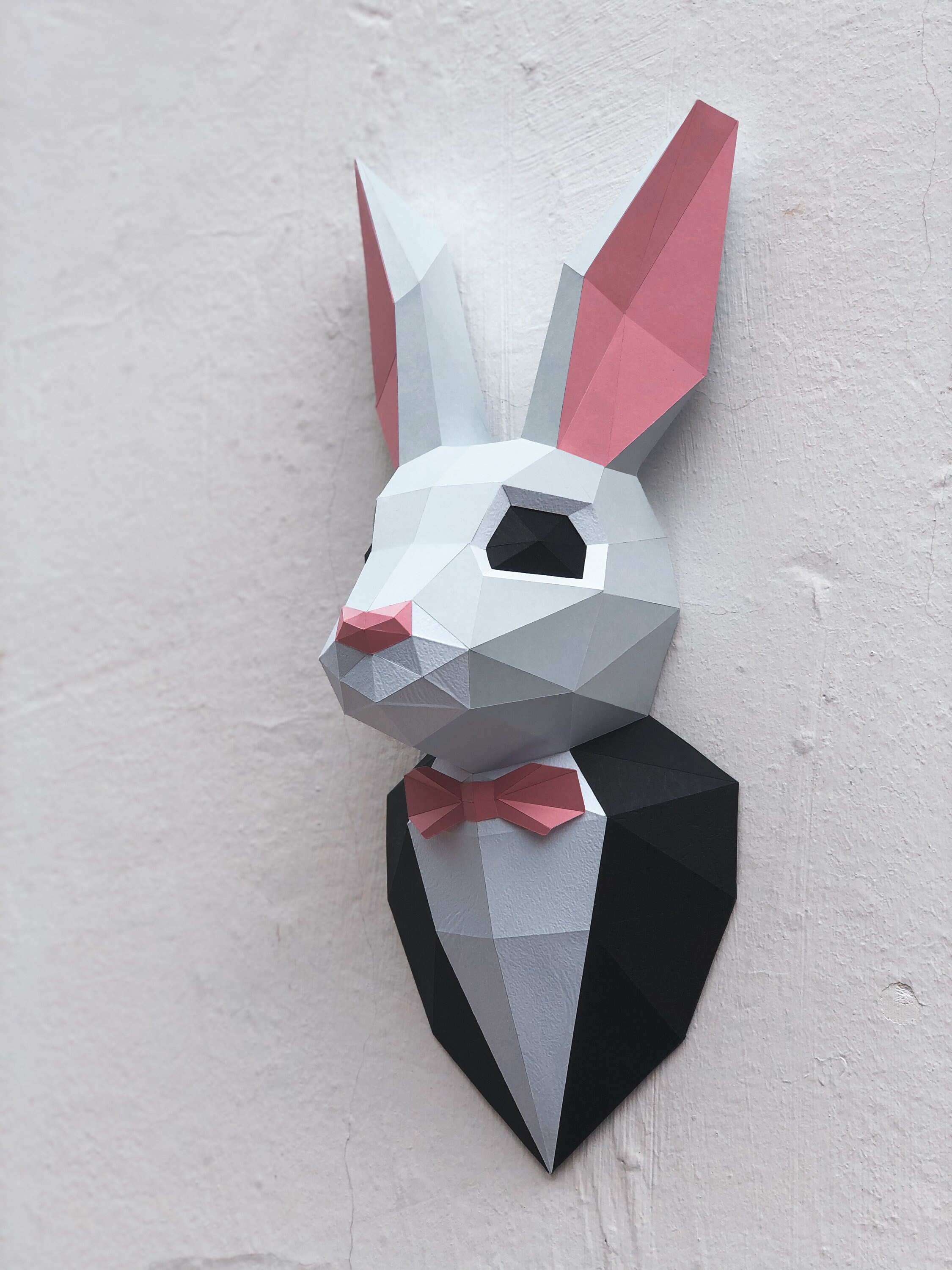 Papercraft 3D RABBIT BUNNY in SUIT Pepakura Low Poly Paper - Etsy