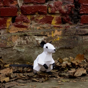 Papercraft 3d RAT MOUSE #1 Low Poly Paper Sculpture Diy Gift Decor Kids ...