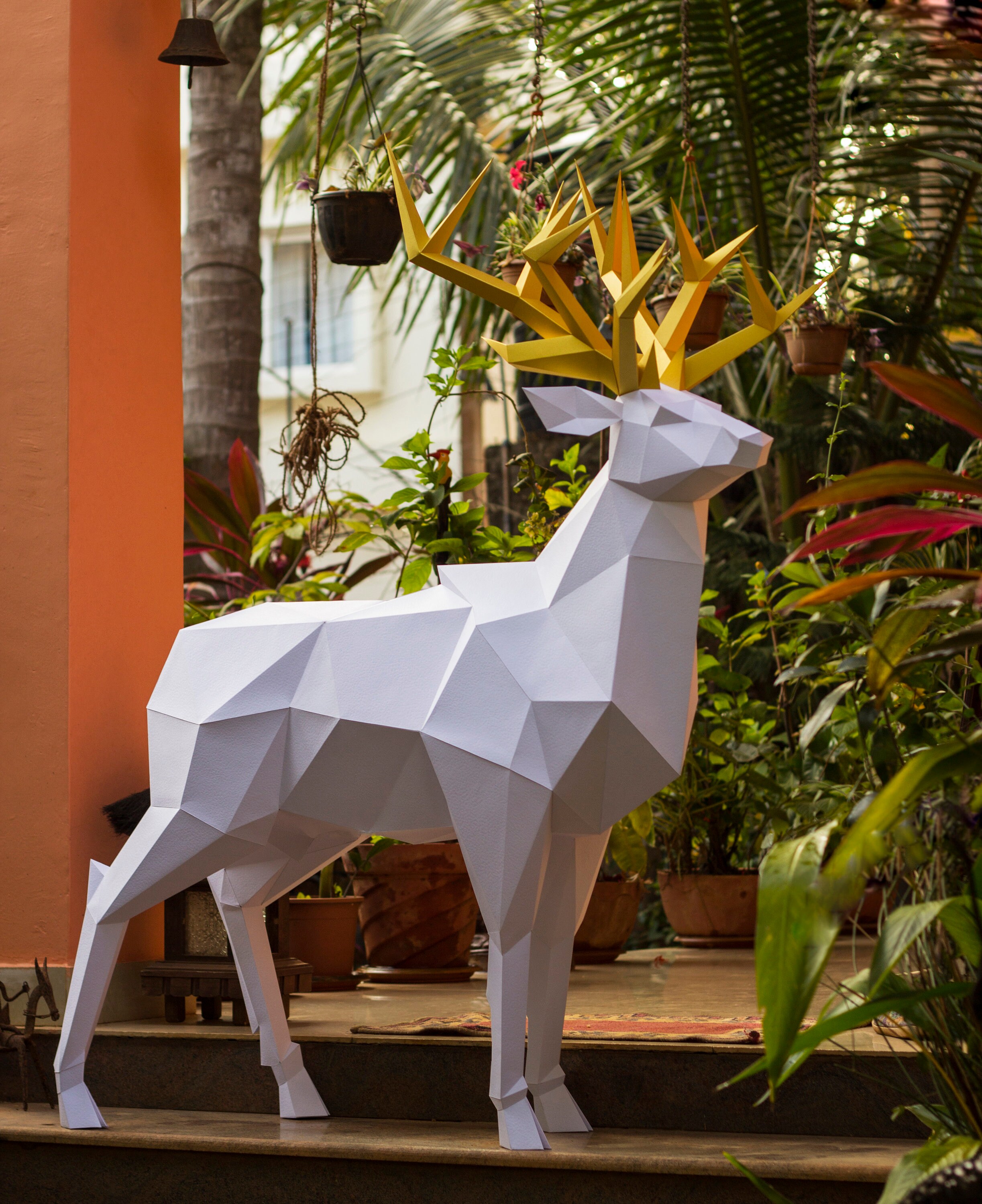 Papercraft 3D ROYAL DEER pepakura Pdf paperfreak template Low - Etsy España