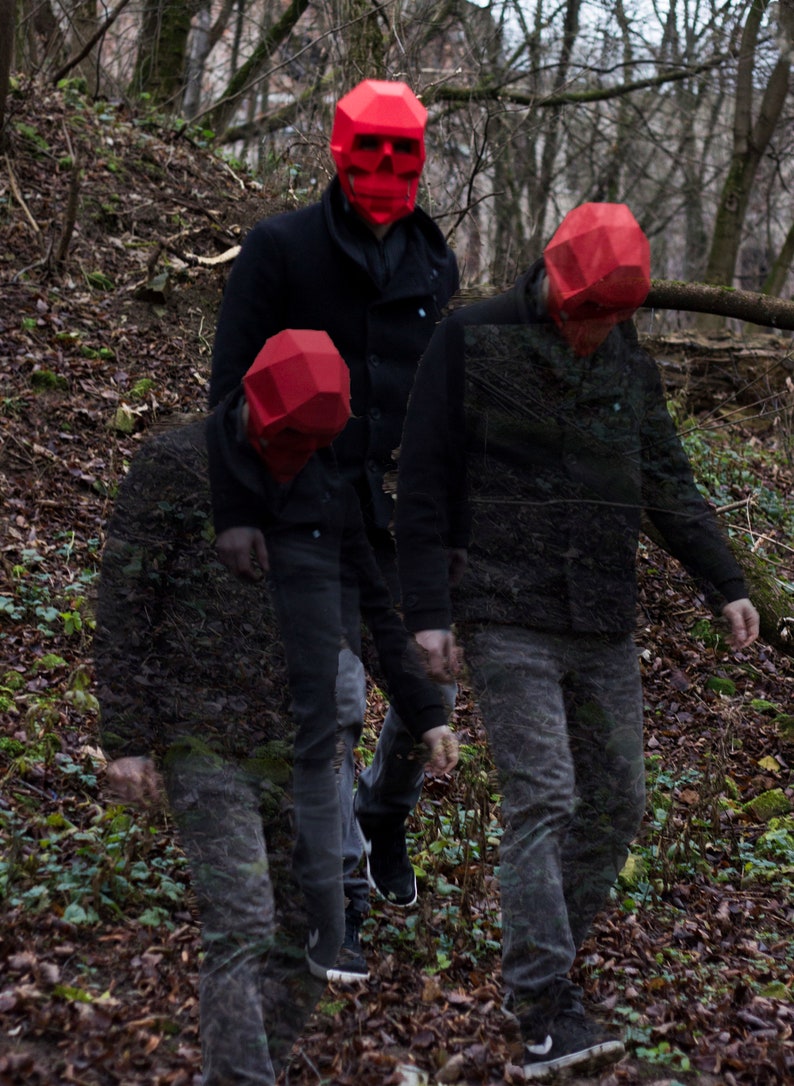 Papercraft 3D SKULL MASK Gothic Halloween Horror Pepakura - Etsy