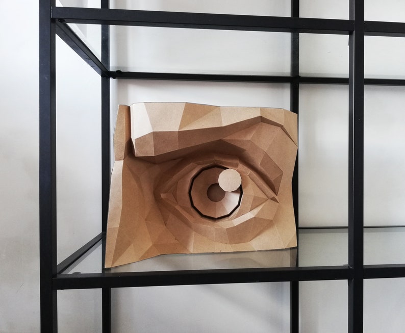 Papercraft 3D EYE SCULPTURE Left and Right Pepakura Low | Etsy