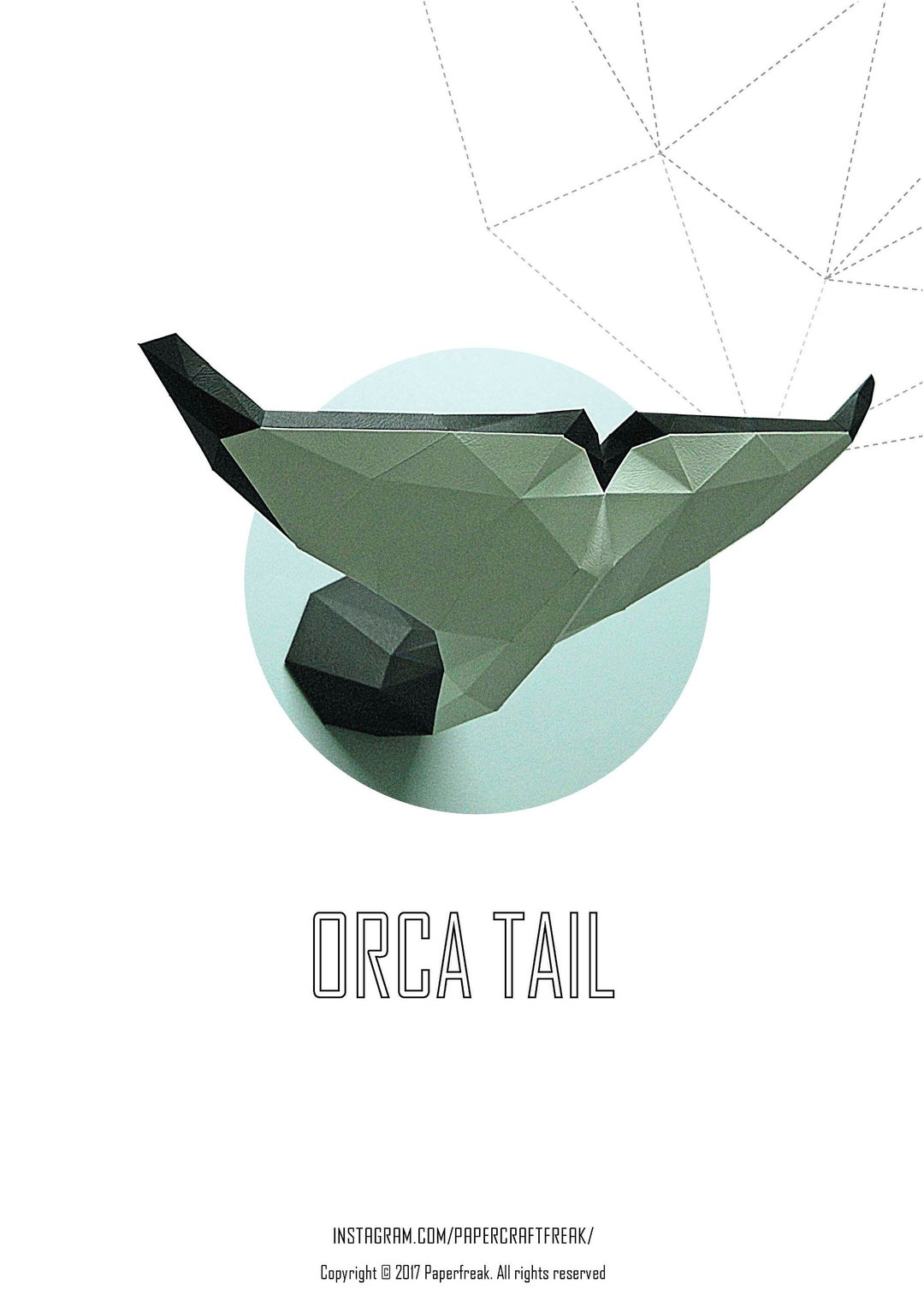 Papercraft 3d ORCA SHARK TAIL Sea Fish Cartoon Anime Animal Paper ...
