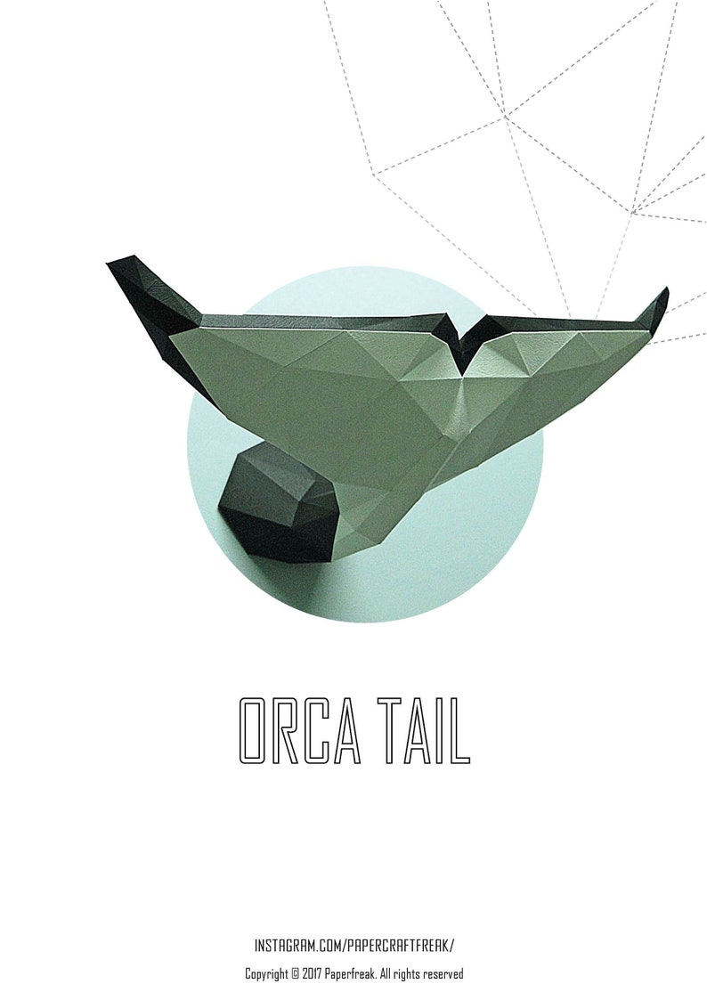 Papercraft 3d ORCA SHARK TAIL Sea Fish Cartoon Anime Animal - Etsy