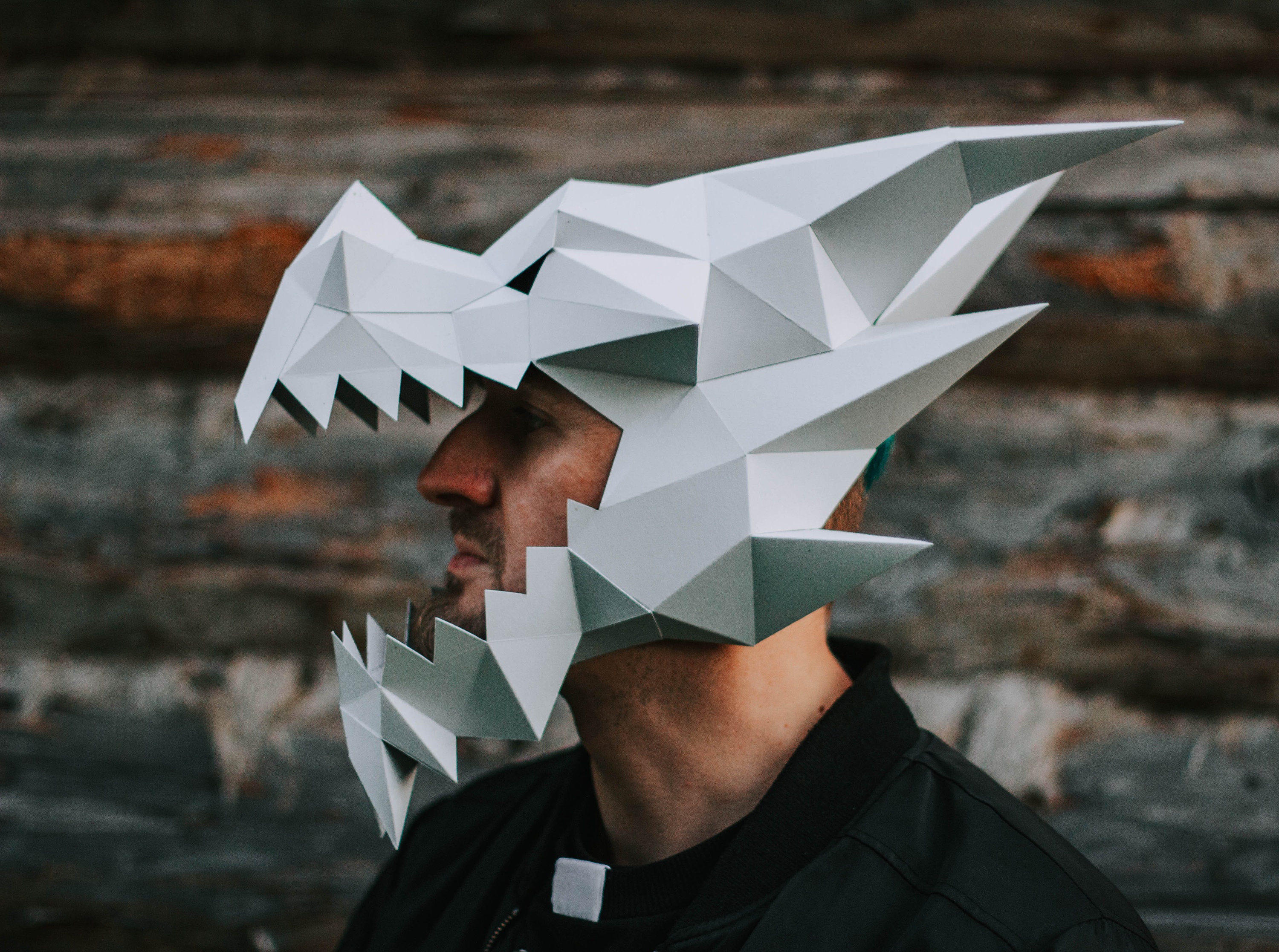 Papercraft 3D DRAGON HELMET MASK Fantasy Animal Halloween - Etsy UK