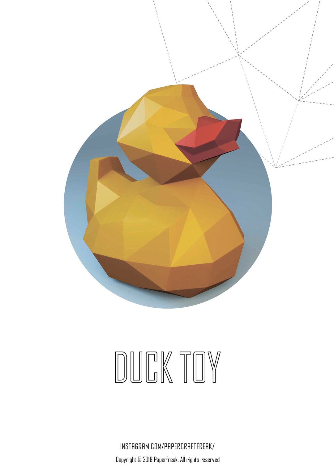Papercraft 3D DUCK TOY Low Poly Paper Sculpture DIY Gift Decor for Home ...