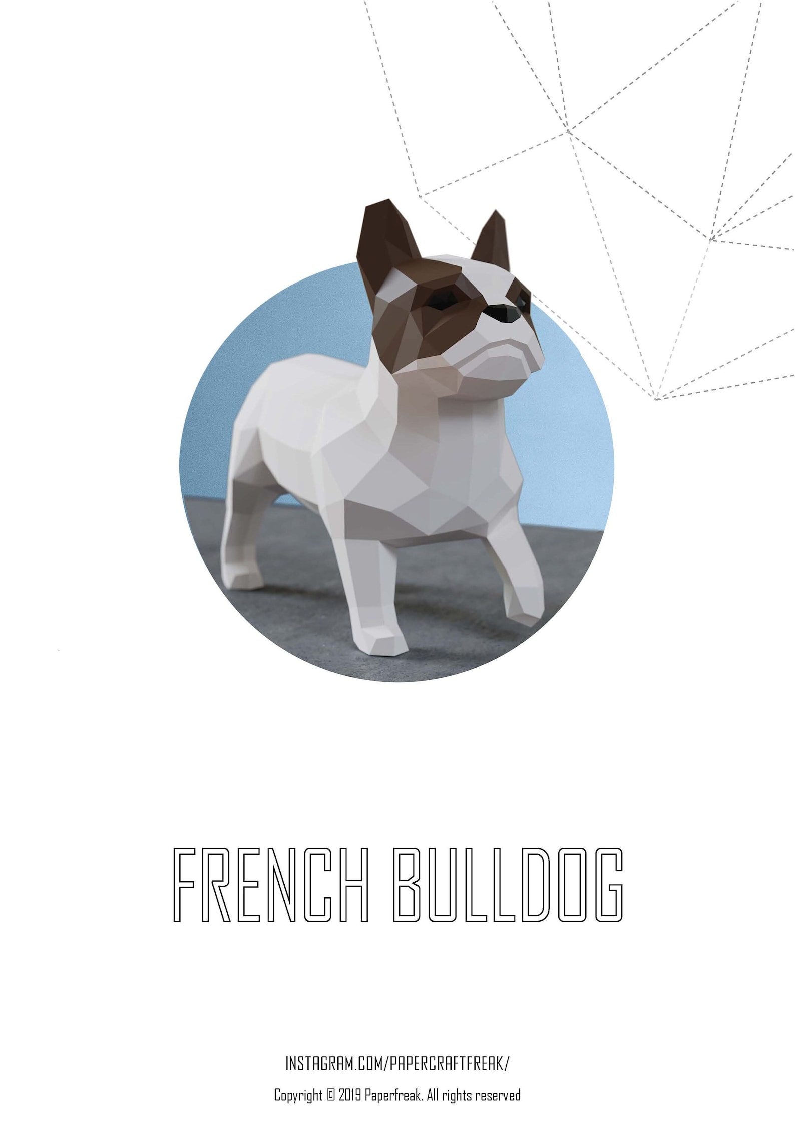 Papercraft 3d FRENCH BULLDOG PUPPY Low Poly Paper Sculpture - Etsy