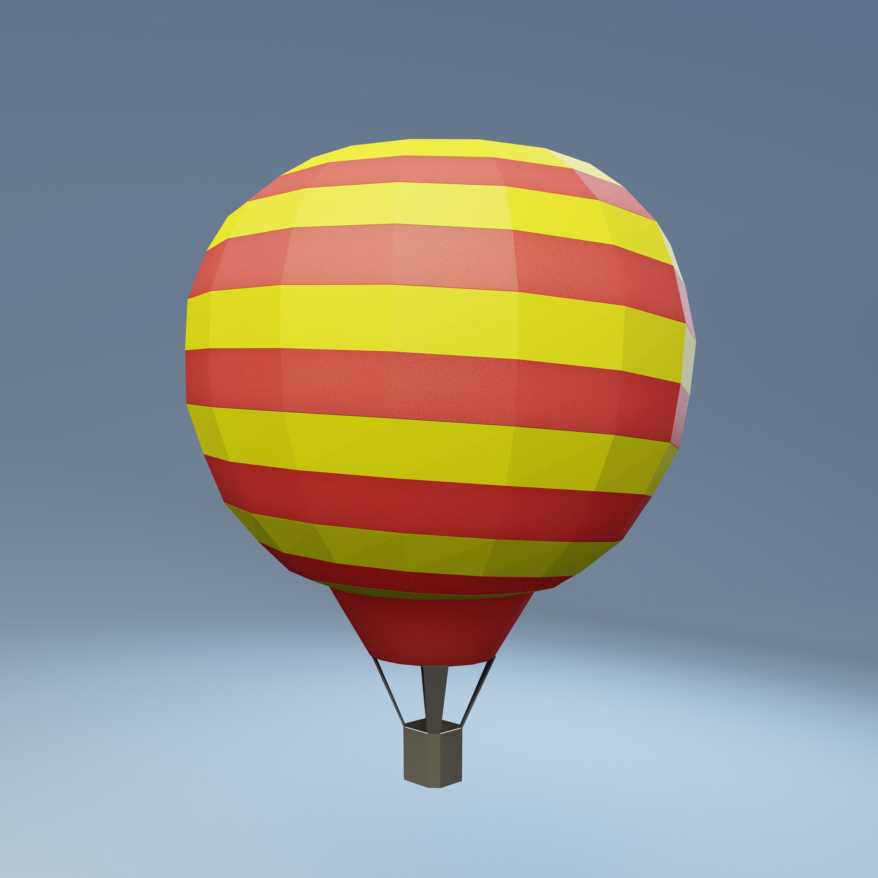 Papercraft 3D HOT AIR BALLOON 5 Pepakura Low Poly Paper - Etsy