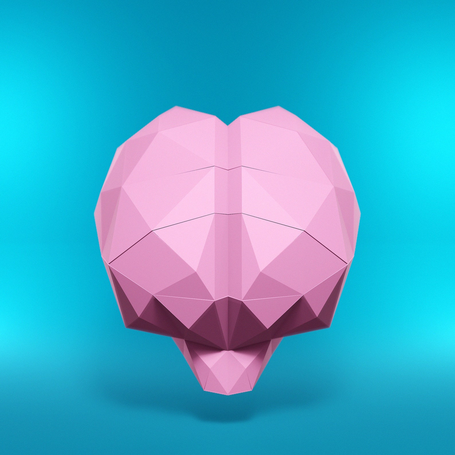 Papercraft 3D REAL ANATOMICAL BRAIN Pepakura Pdf Template Low - Etsy