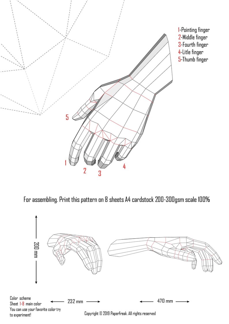 Papercraft 3D the CREATION of ADAM HANDS Pepakura Paper - Etsy