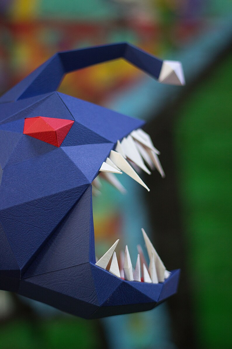 Papercraft ANGLER FISH 3D Pepakura Sea Creatures Paperfreak - Etsy