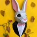 Papercraft 3D RABBIT BUNNY in SUIT Pepakura Low Poly Paper Sculpture ...