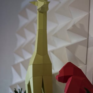 Papercraft 3D GIRAFFE SMALL Low Poly Paper Sculpture DIY Gift Decor ...