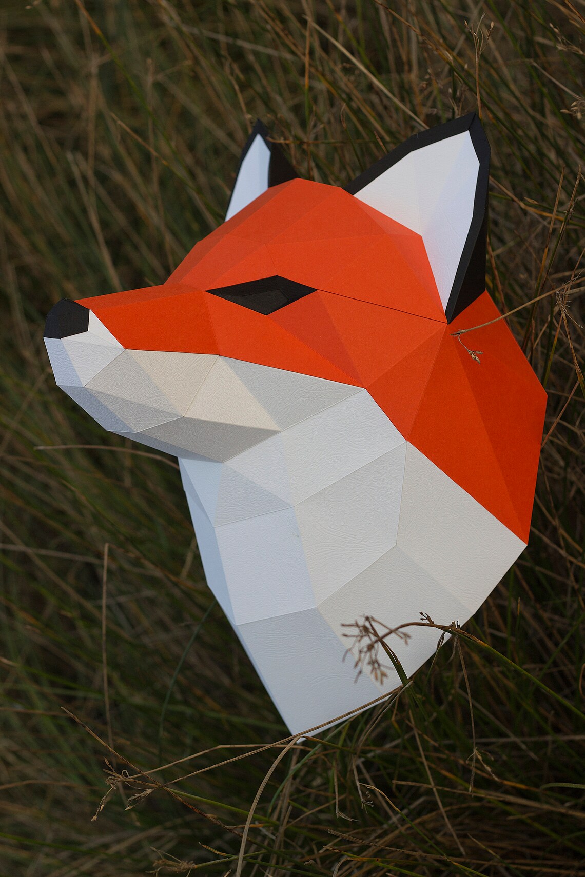 Papercraft 3D FOX HEAD TROPHY Low Poly Paper Sculpture Diy | Etsy
