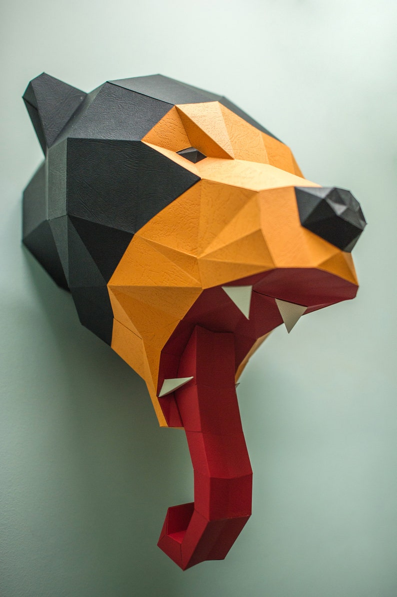 Papercraft 3D MALAYAN SUN BEAR Head Pepakura Pdf Template - Etsy
