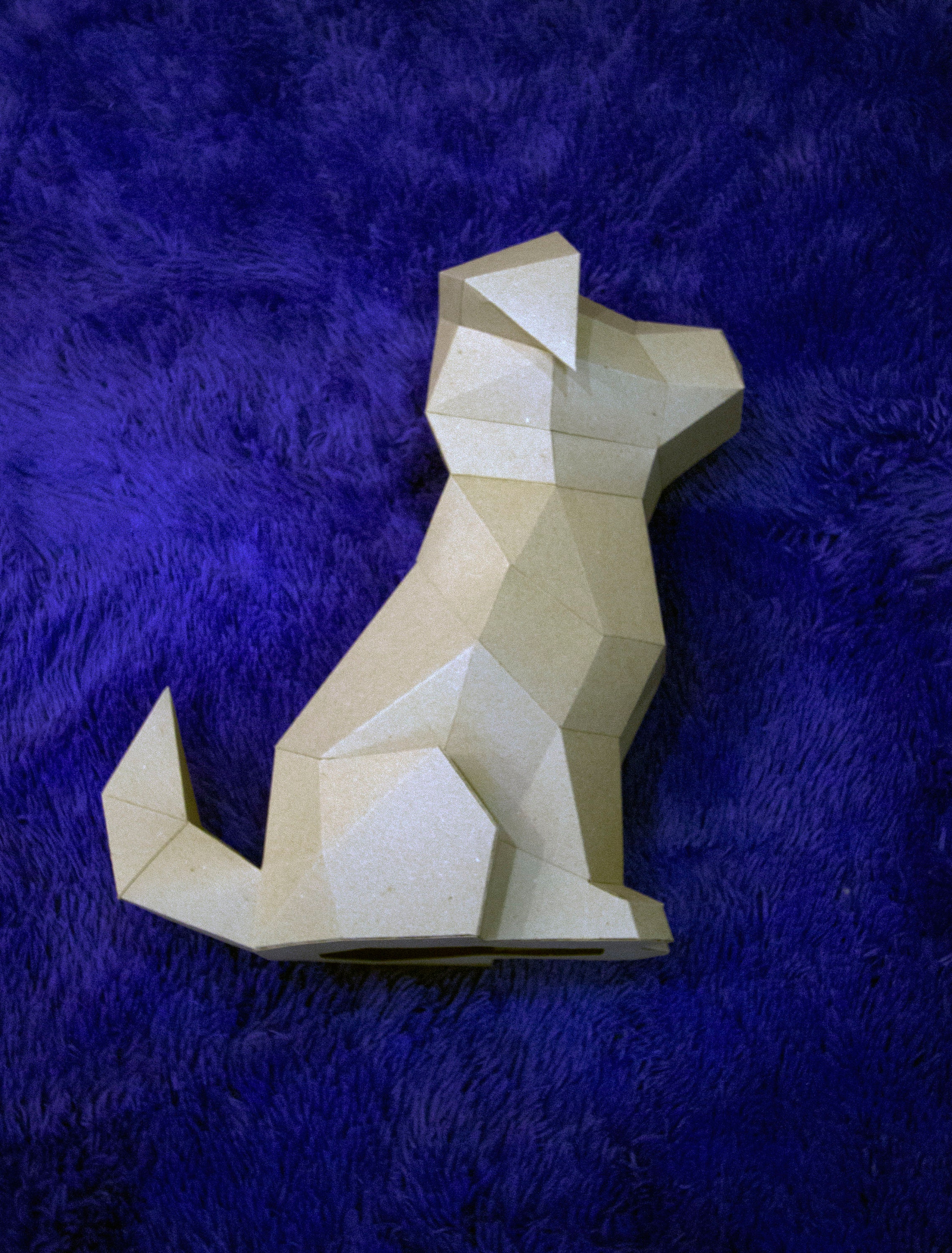 Papercraft 3d SITTING PUPPY DOG 3D Low Poly Paper Sculpture - Etsy