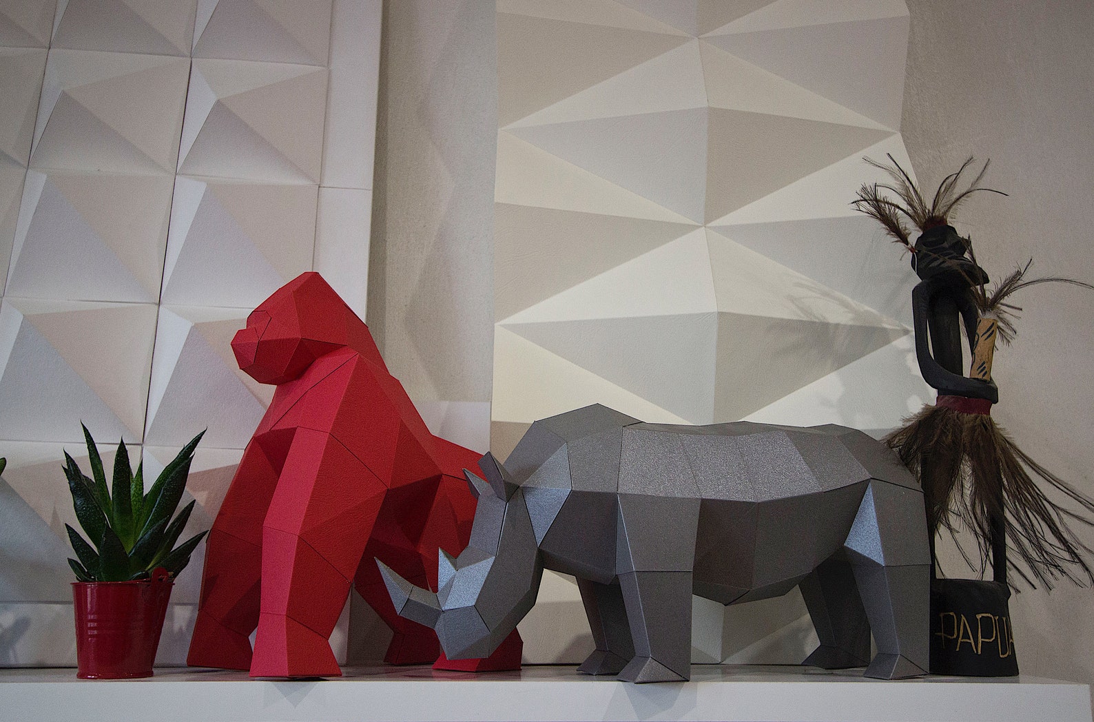 Papercraft 3D RHINOCEROS Low Poly Paper Sculpture DIY Gift - Etsy