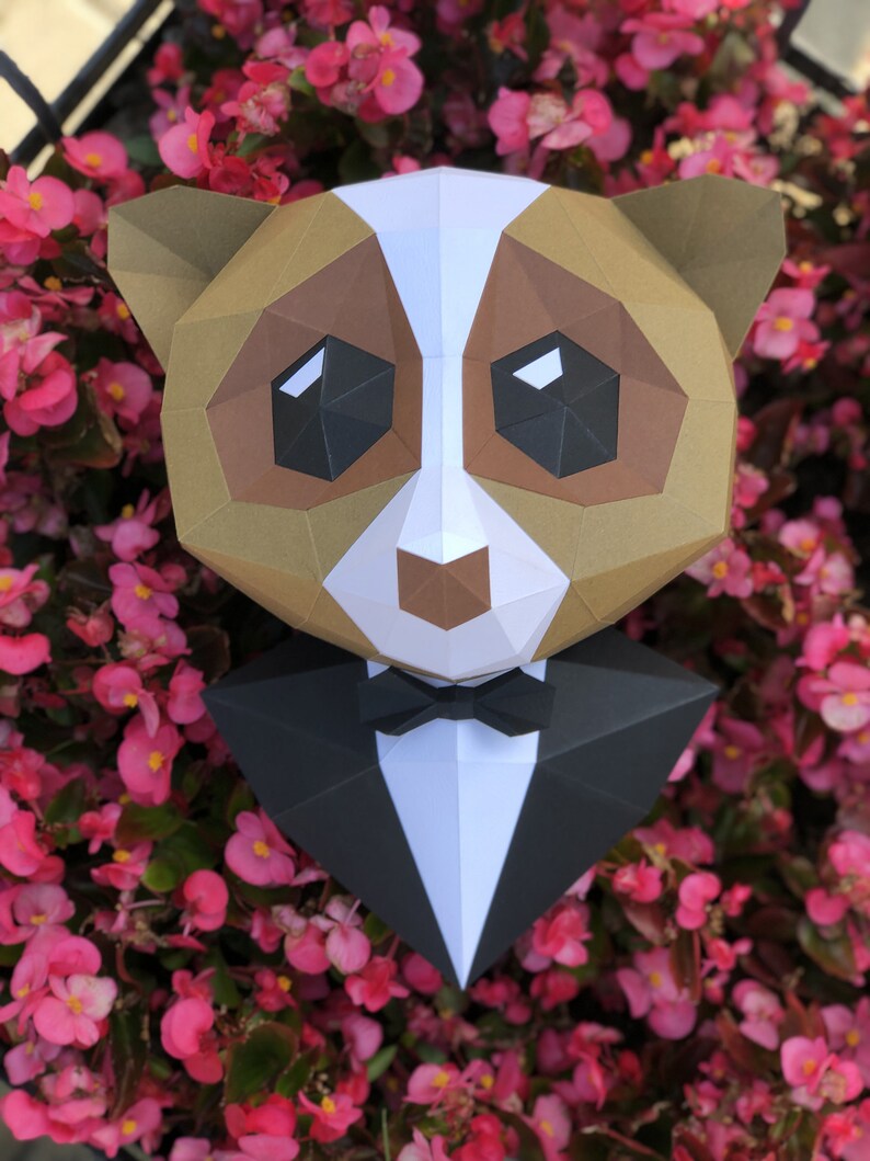 Papercraft 3D LORIS MONKEY in SUIT Pepakura Low Poly Paper - Etsy