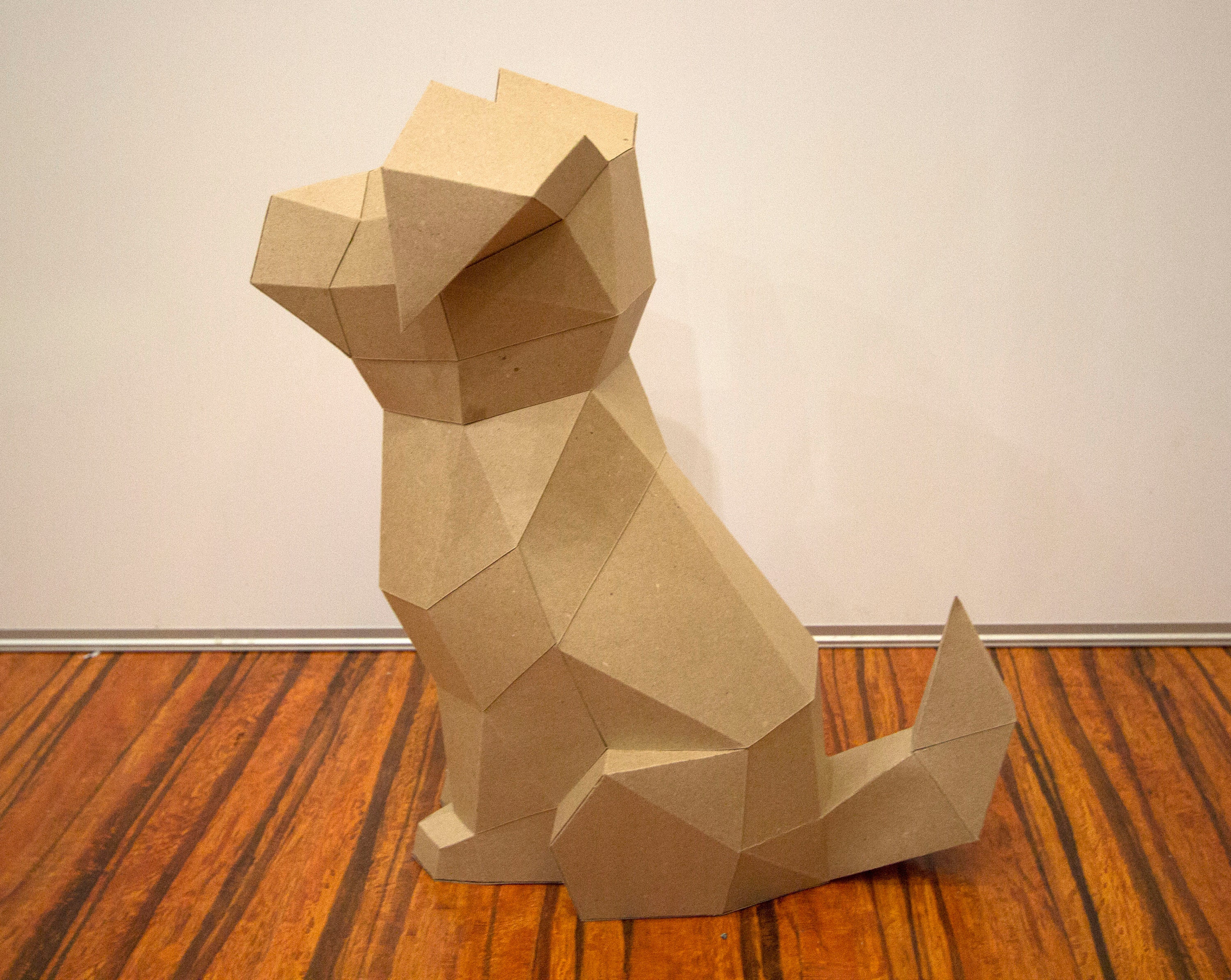 Papercraft 3d SITTING PUPPY DOG 3D Low Poly Paper Sculpture - Etsy
