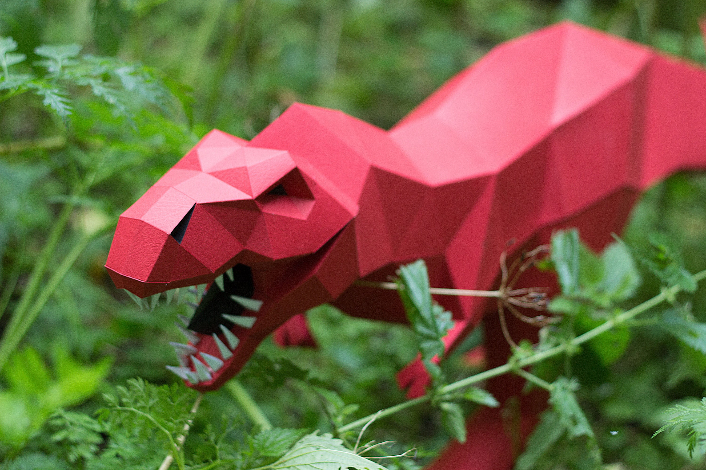 Papercraft Dinosaur T-REX TYRANNOSAURUS 3D Low Poly Paper - Etsy Canada