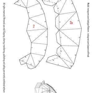 Papercraft 3D MALAYAN TAPIR Head Pepakura Pdf Template Polygonal Paper ...