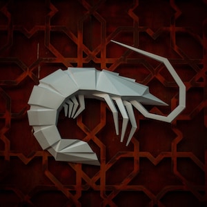 Papercraft 3d SHRIMP Pepakura PRAWNS Sea Food Creatures Animal ...