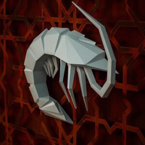 Papercraft 3d SHRIMP Pepakura PRAWNS Sea Food Creatures Animal ...