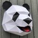 Papercraft 3D PANDA BEAR HEAD Simple Pepakura Low Poly Paper - Etsy