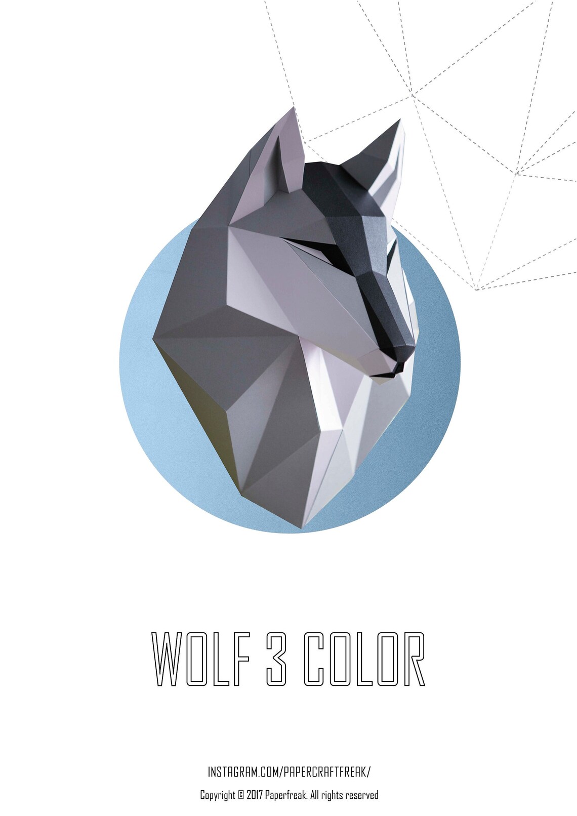 Papercraft 3D WOLF HEAD Pepakura Low Poly Paper Sculpture DIY | Etsy UK