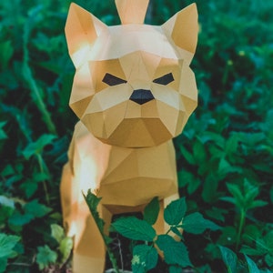 Papercraft 3d YORKSHIRE TERRIER Dog Puppy Low Poly Paper Sculpture Diy ...
