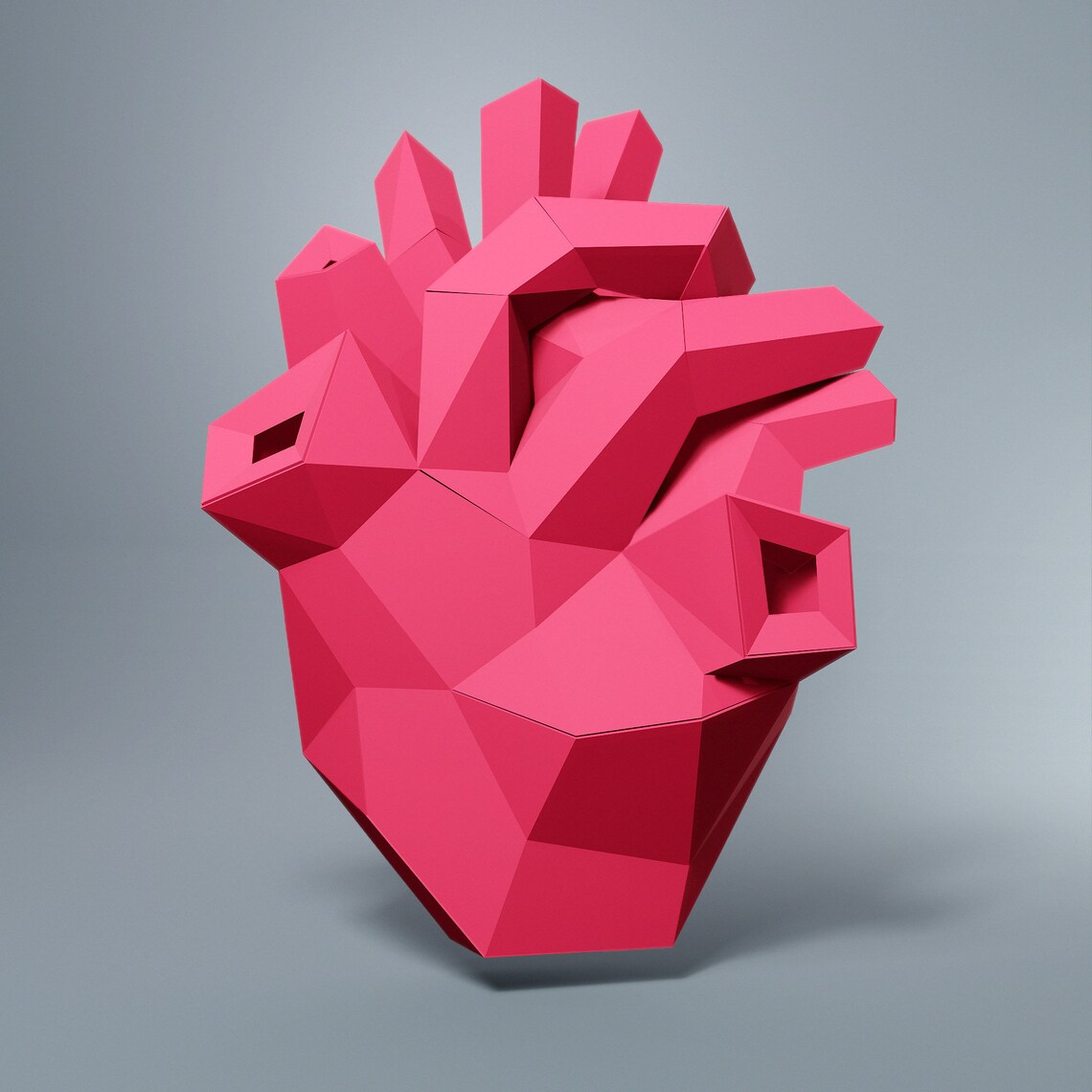 Papercraft 3D REAL ANATOMICAL HEART Pepakura Pdf Template Low - Etsy