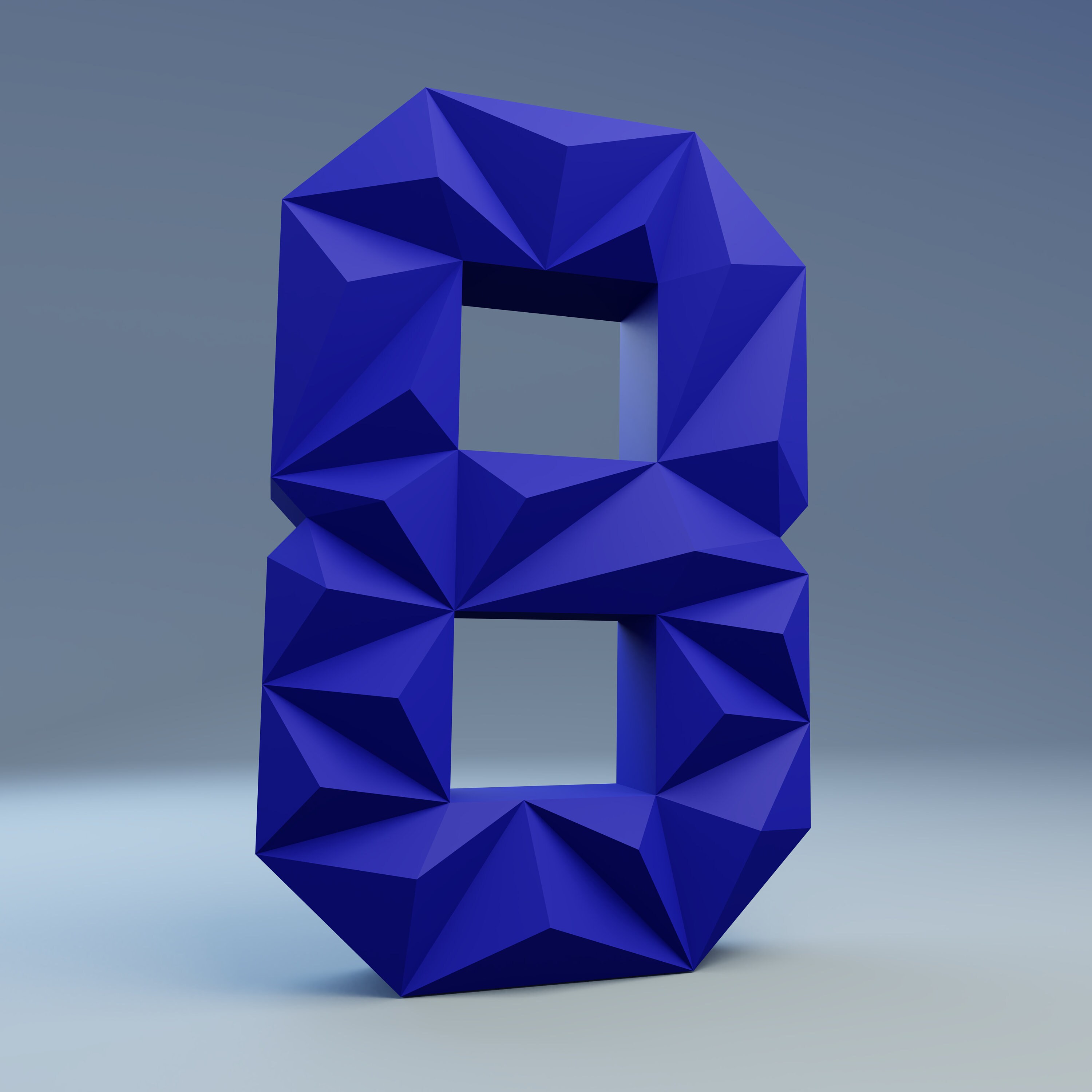 Papercraft 3D EIGHT 8 NUMBER Birthday Party Decor Pepakura Low - Etsy