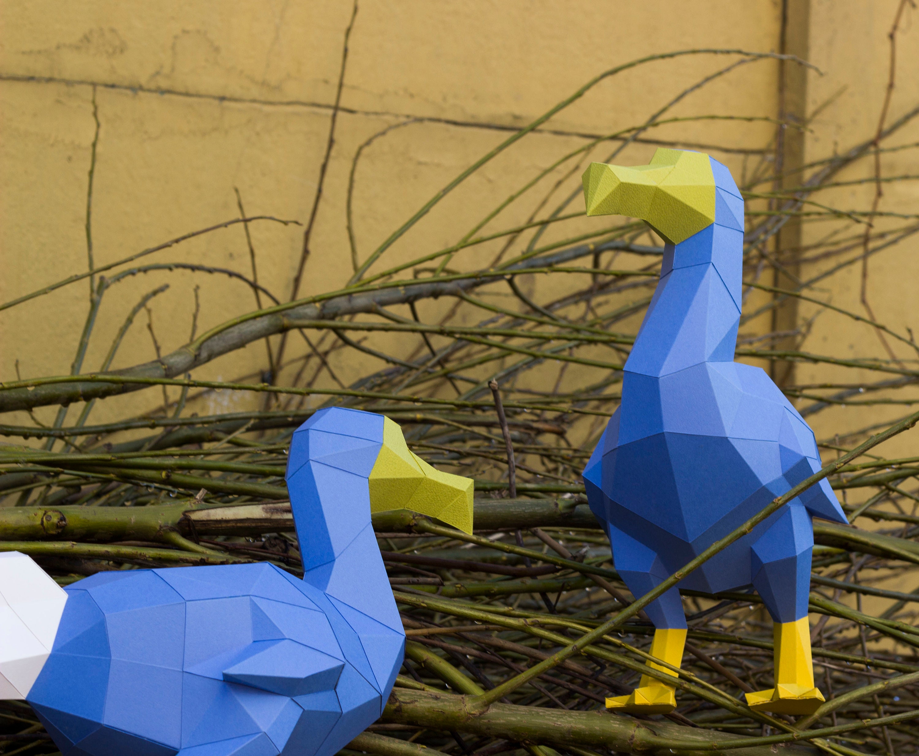 Papercraft 3D TWO DODO BIRDS Pepakura Pdf Template Low - Etsy