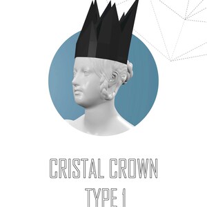 Papercraft 3D Two CRYSTAL ABSTRACT CROWN Halloween Pepakura Queen ...