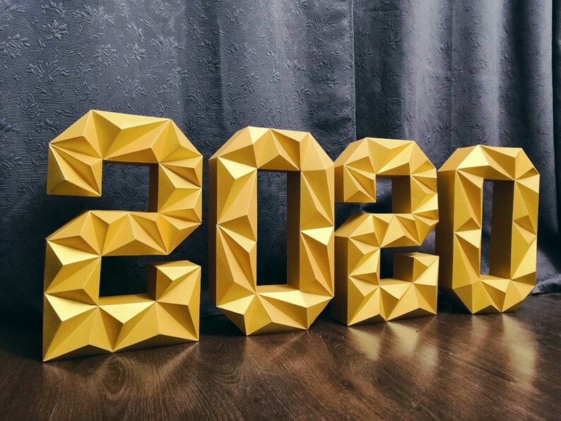 Papercraft 3D ZERO 0 Number Birthday Party Decor Pepakura Low - Etsy