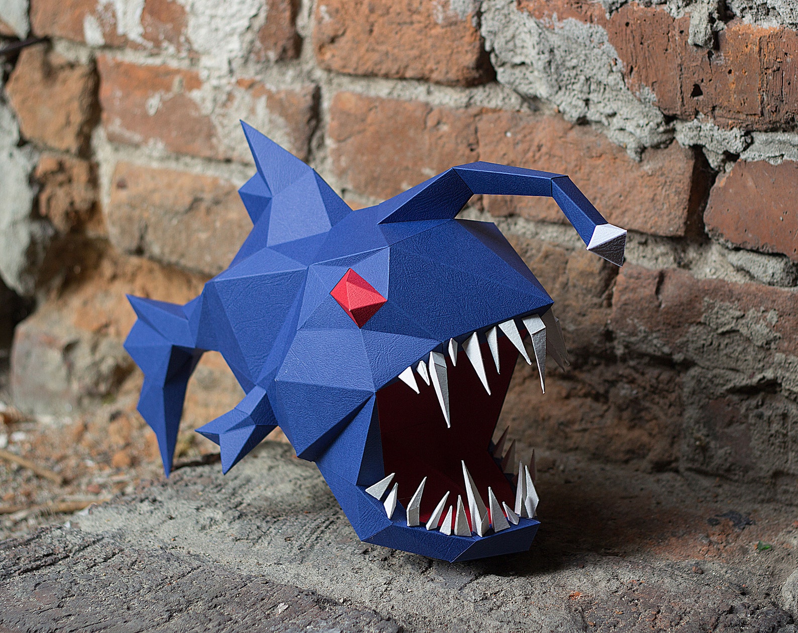 Papercraft ANGLER FISH 3D Pepakura Sea Creatures Paperfreak - Etsy