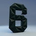 Papercraft 3D SIX 6 NUMBER Birthday Party Decor Pepakura Low Poly Paper ...