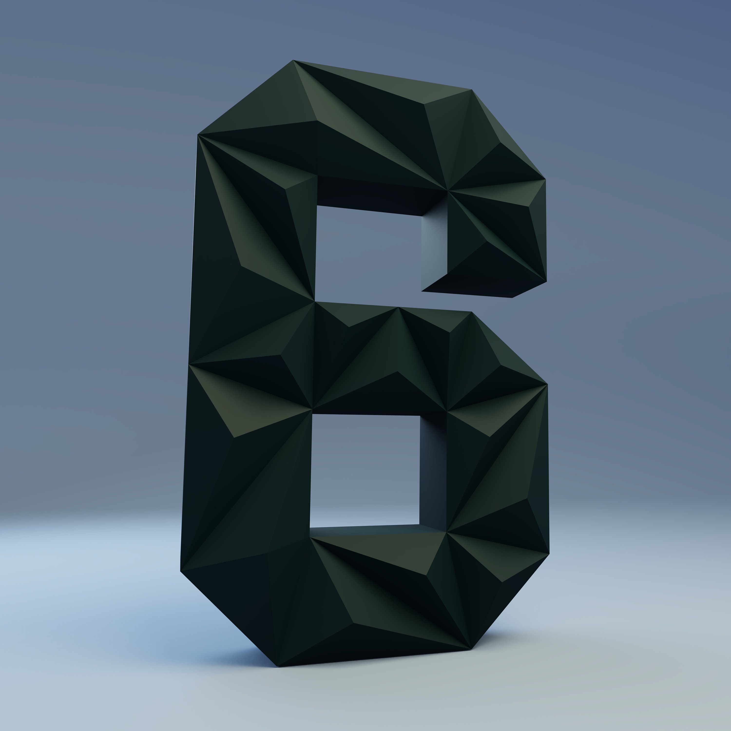 Papercraft 3D SIX 6 NUMBER Birthday Party Decor Pepakura Low - Etsy