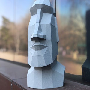 Papercraft 3D MOAI STONE STATUE Rapa Nui Easter Island Pepakura Pdf ...
