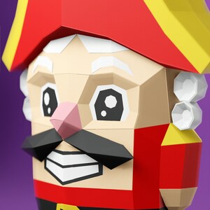 Papercraft 3D NUTCRACKER CHRISTMAS TOY Low Poly Paper Sculpture Diy ...