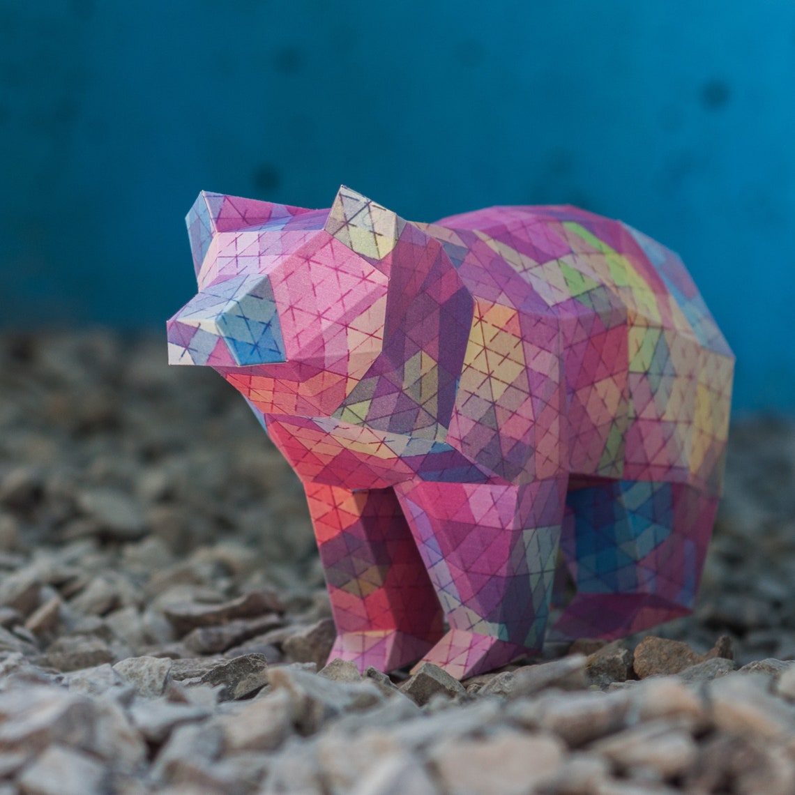Papercraft 3D Simple BEAR FIGURE Small Size Pepakura Pdf - Etsy