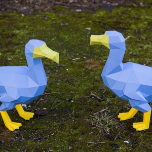 Papercraft 3D TWO DODO BIRDS Pepakura Pdf Template Low Polygonal Paper ...
