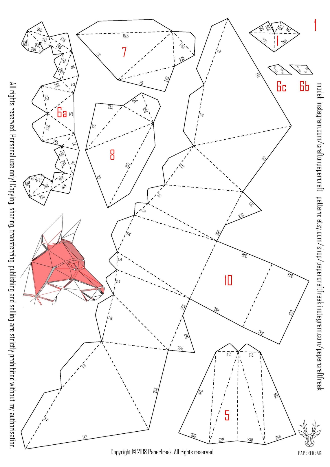 Papercraft 3d DOBERMAN DOG PUPPY Low Poly Paper Sculpture Diy | Etsy