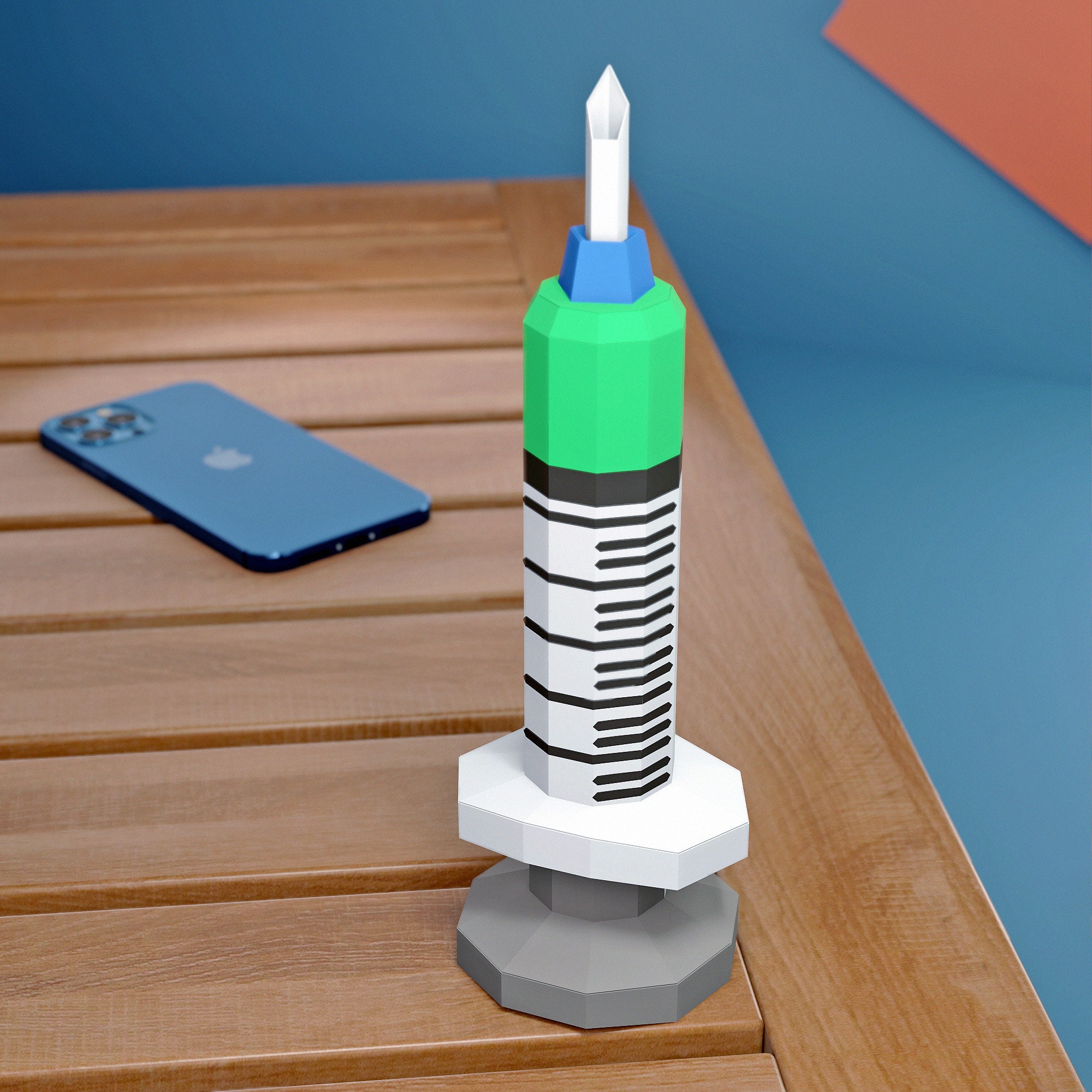 Papercraft 3D MEDICAL SYRINGE Hypodermic Injections Medicines - Etsy ...