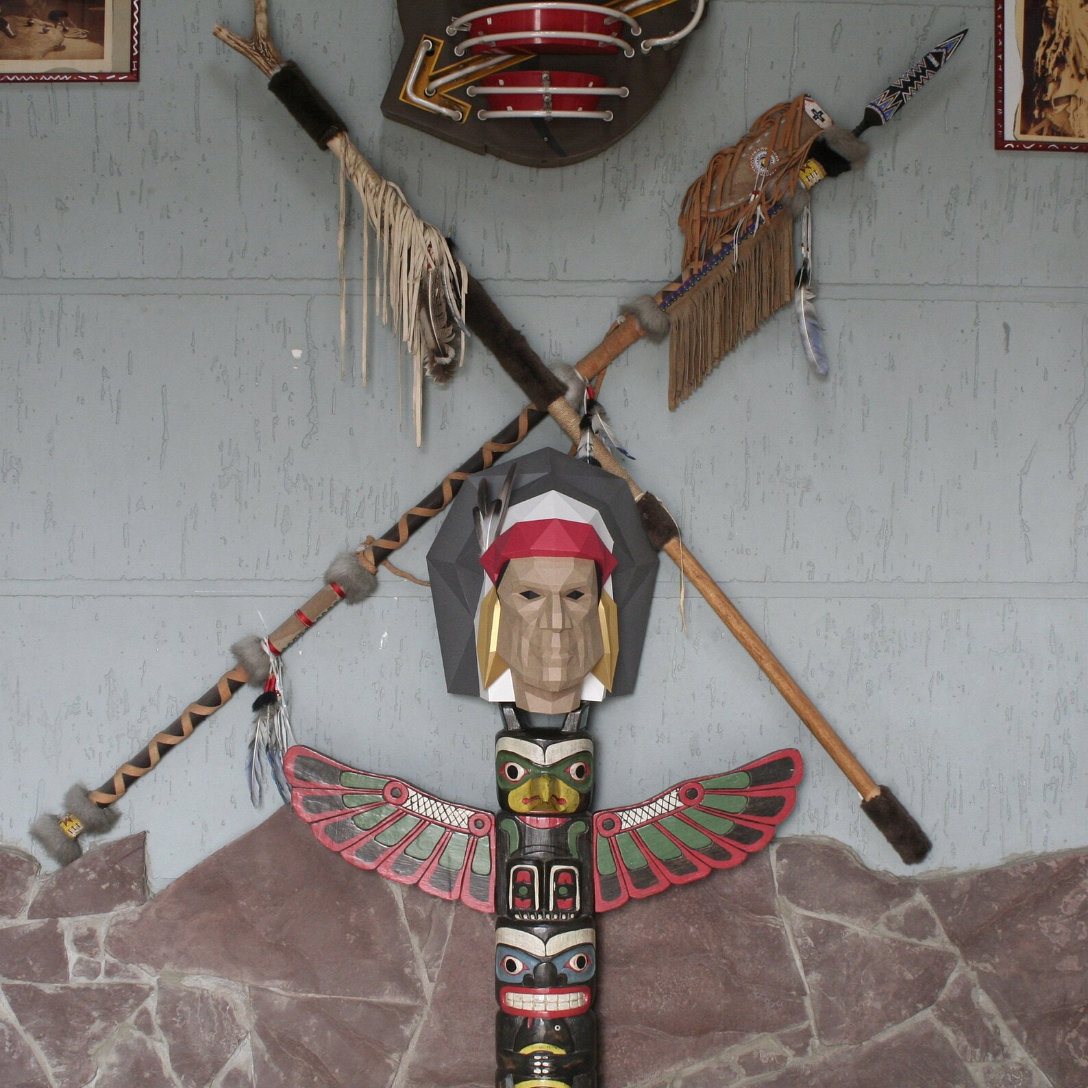 Papercraft 3D NATIVE AMERICAN INDIAN Comanche Apache Navajo - Etsy